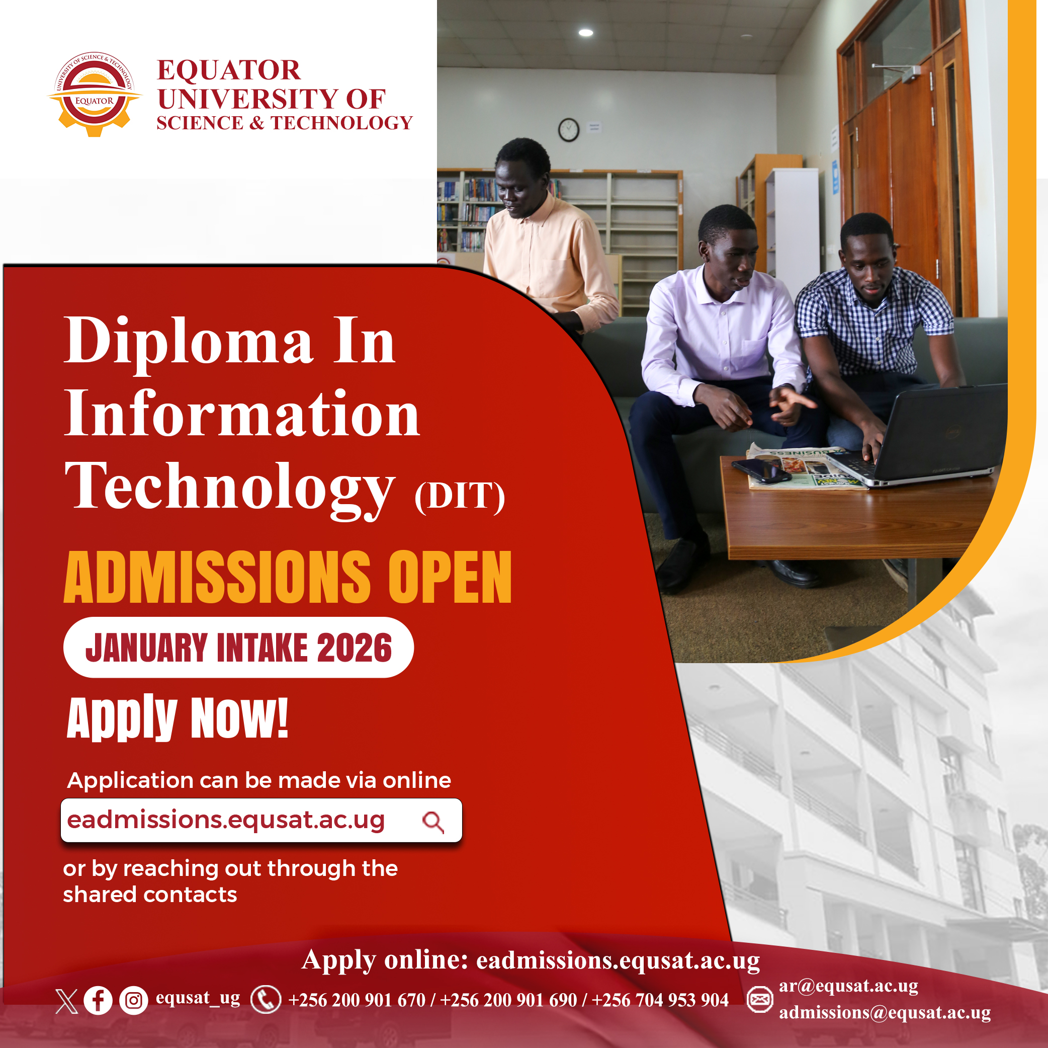 Home - Equator University of Science & Technology (EQUSaT) | Leading ...
