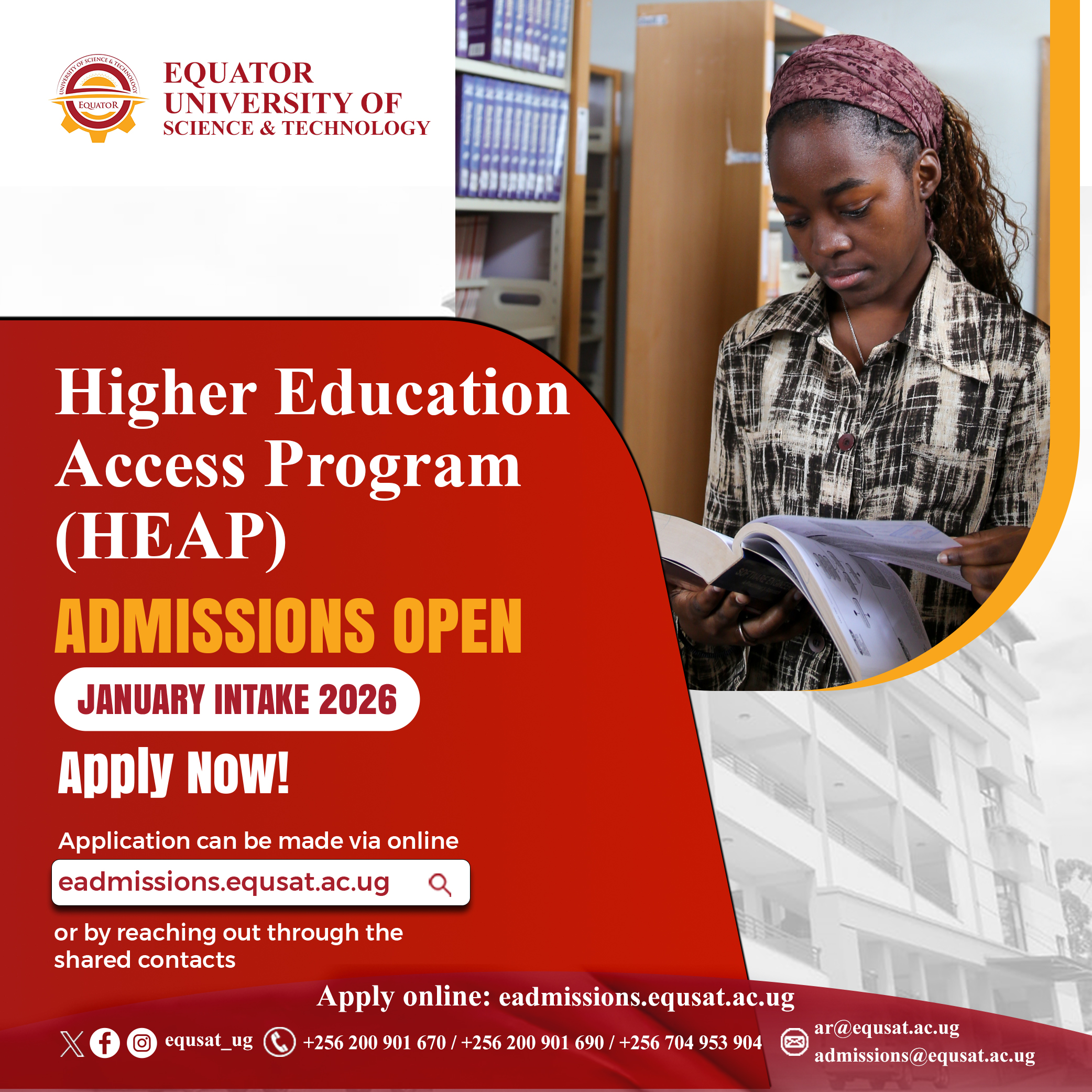 Home - Equator University of Science & Technology (EQUSaT) | Leading ...